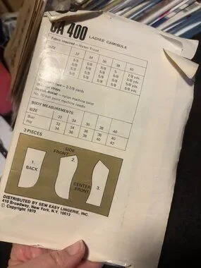 Sew Lovely | Other | Sew Lovely Ladies Camisole Sewing Pattern Ca 40 ...